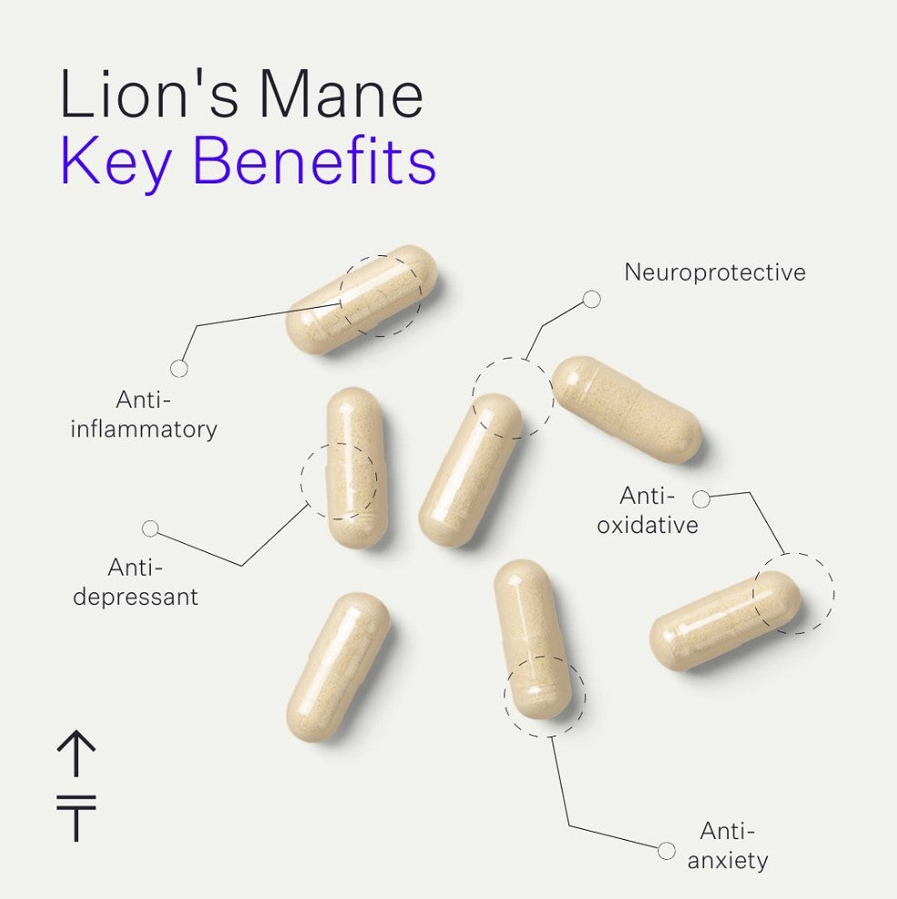 Buy Lion’s Mane Mushroom Capsules | UK Grown | 60 Tablets - MyTwentyTwo