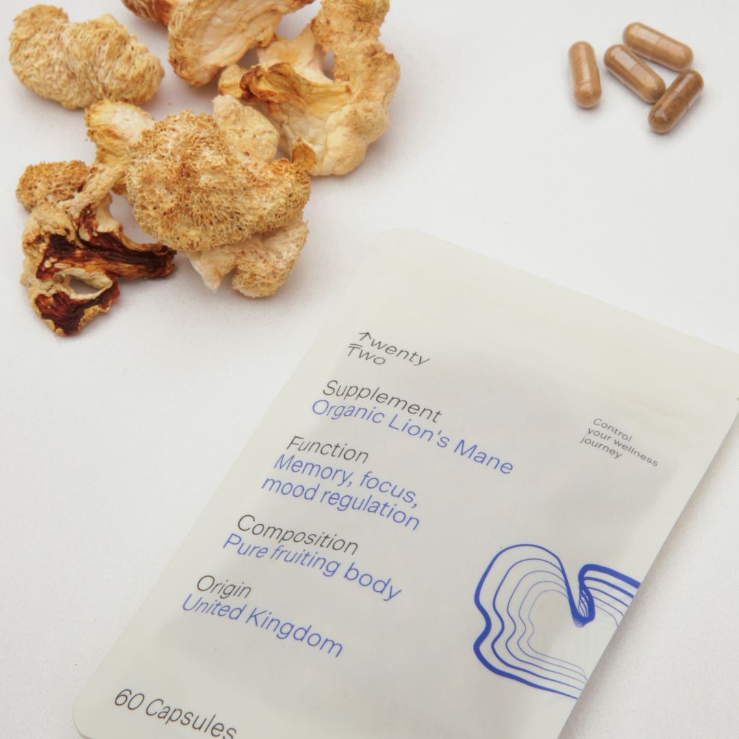 Buy Lion’s Mane Mushroom Capsules | UK Grown | 60 Tablets – MyTwentyTwo